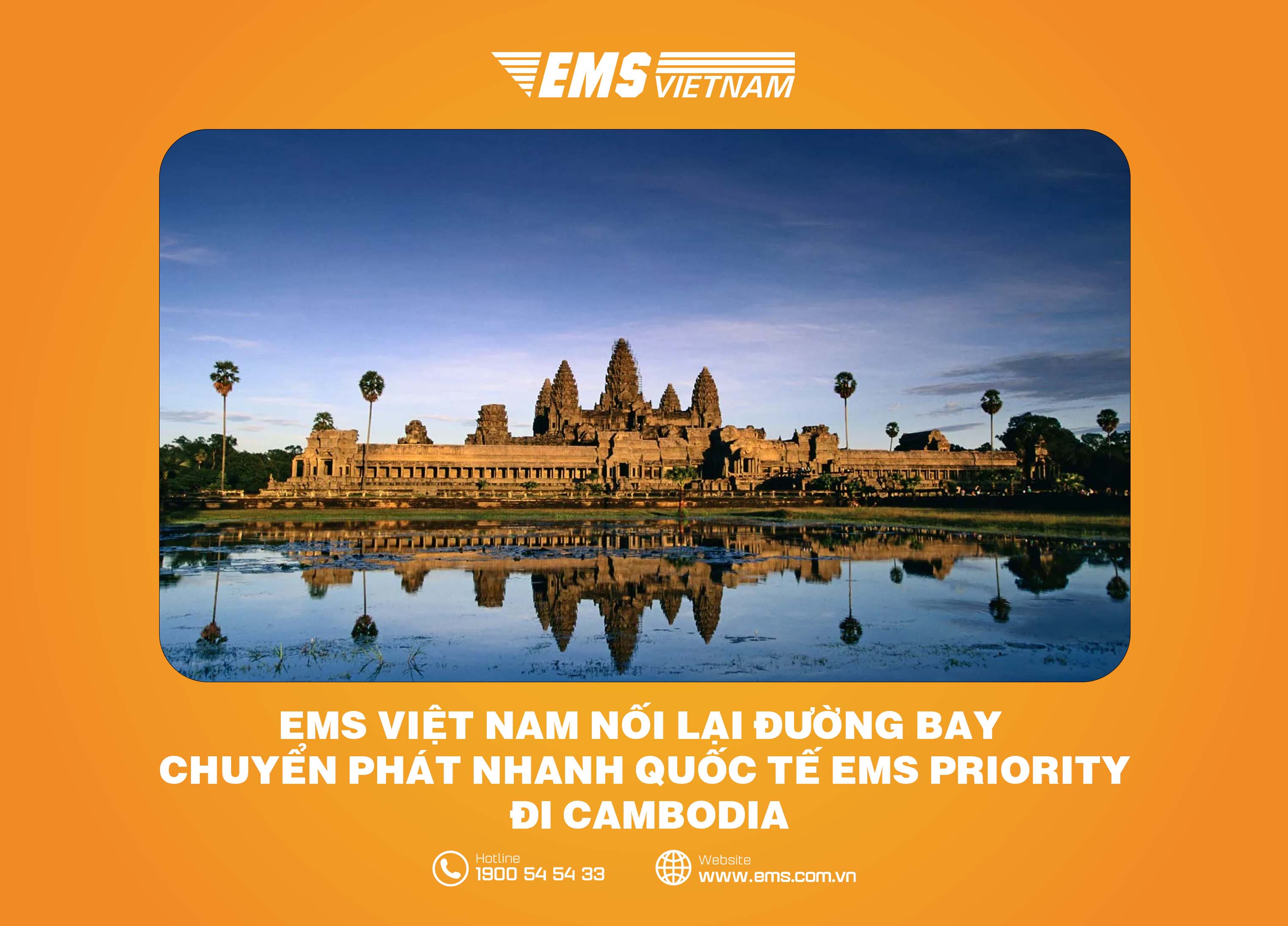 EMS | EMS Việt Nam nối lại đường bay chuyển phát nhanh Quốc tế EMS Priority đi Cambodia